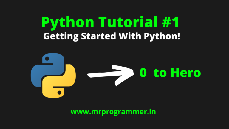 Python Tutorial - Mr Programmer